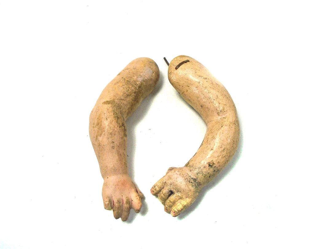 Antique Doll Arms, Composition Dolls Arms , Disc Jointed 4" , 1920s ...