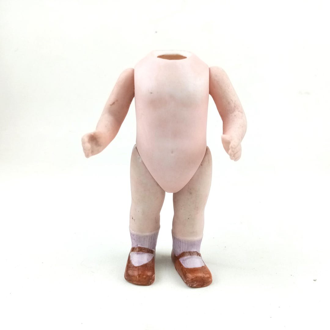 Antique Doll Body, All Bisque Dollhouse Doll Body, Chunky Googly Legs ...