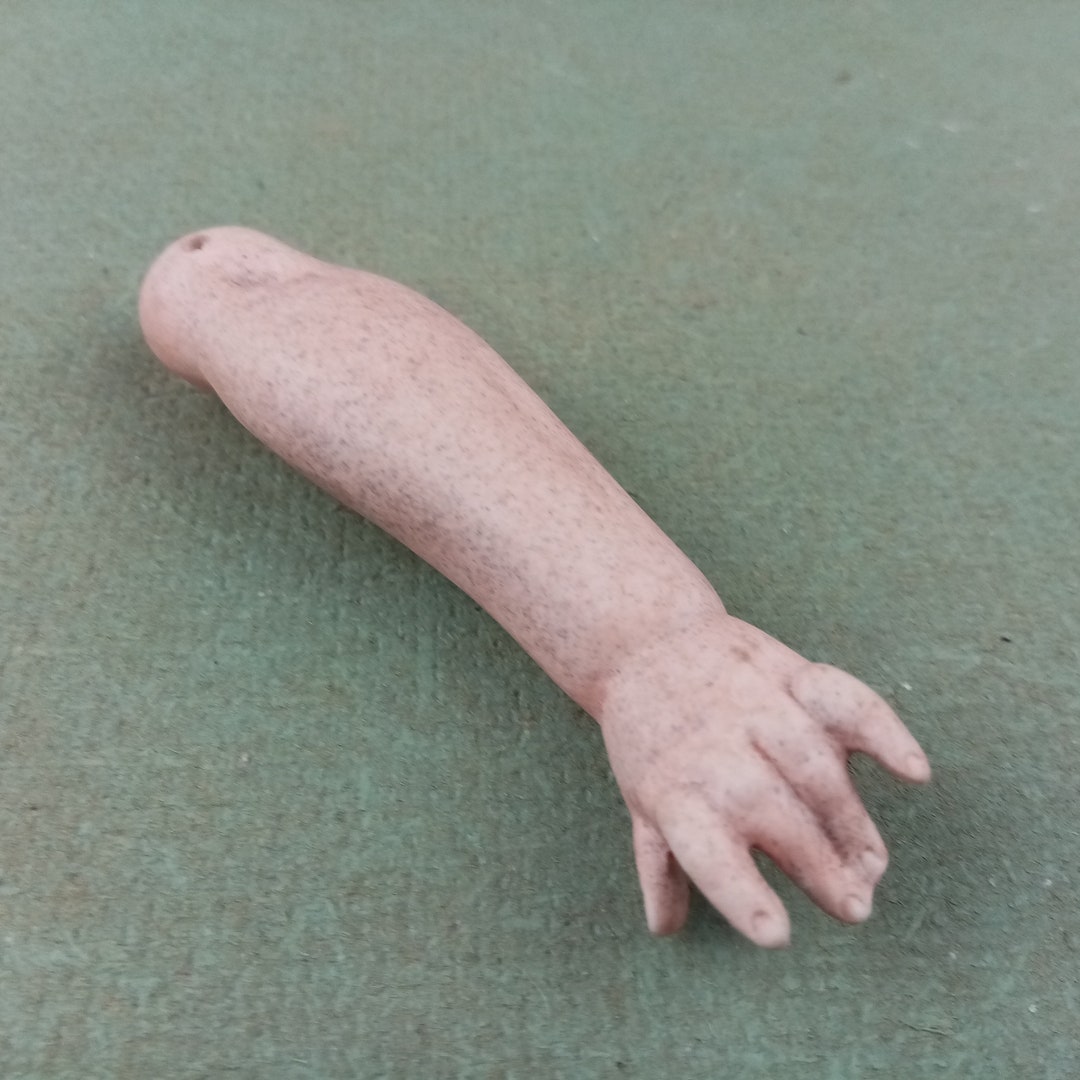 Antique German Doll Hand, Child Bisque Lower Arm , Porcelain Doll Arm ...