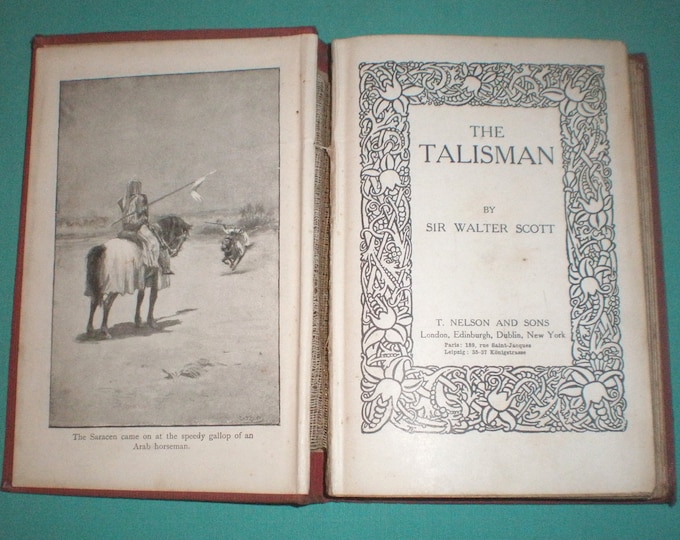 Vintage Book the Talisman by Sir Walter Scott, 1900s, Nelson & Sons ...