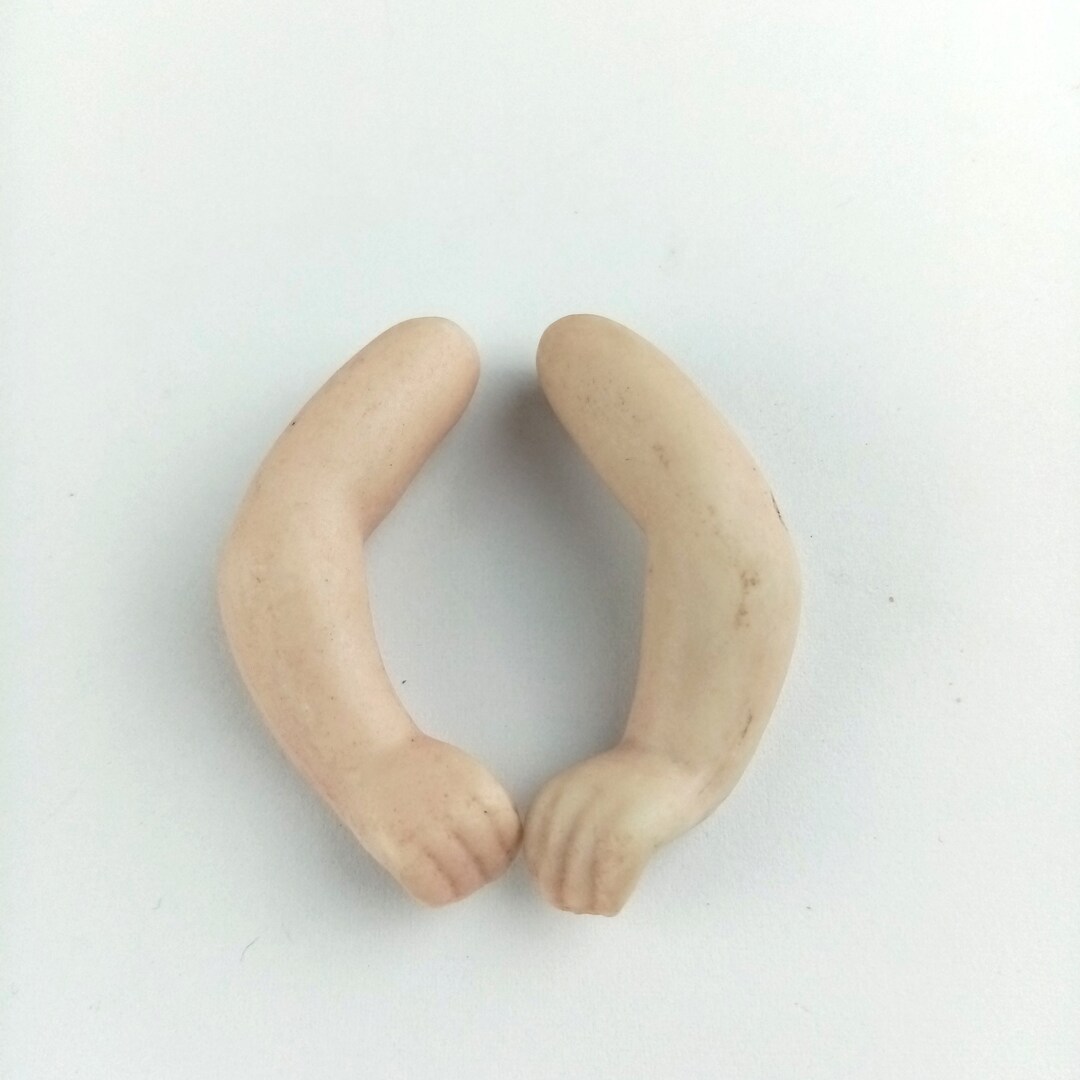 Antique Dollhouse Doll Arms, All Bisque Porcelain Dolls, 1.65" X 0.35 ...
