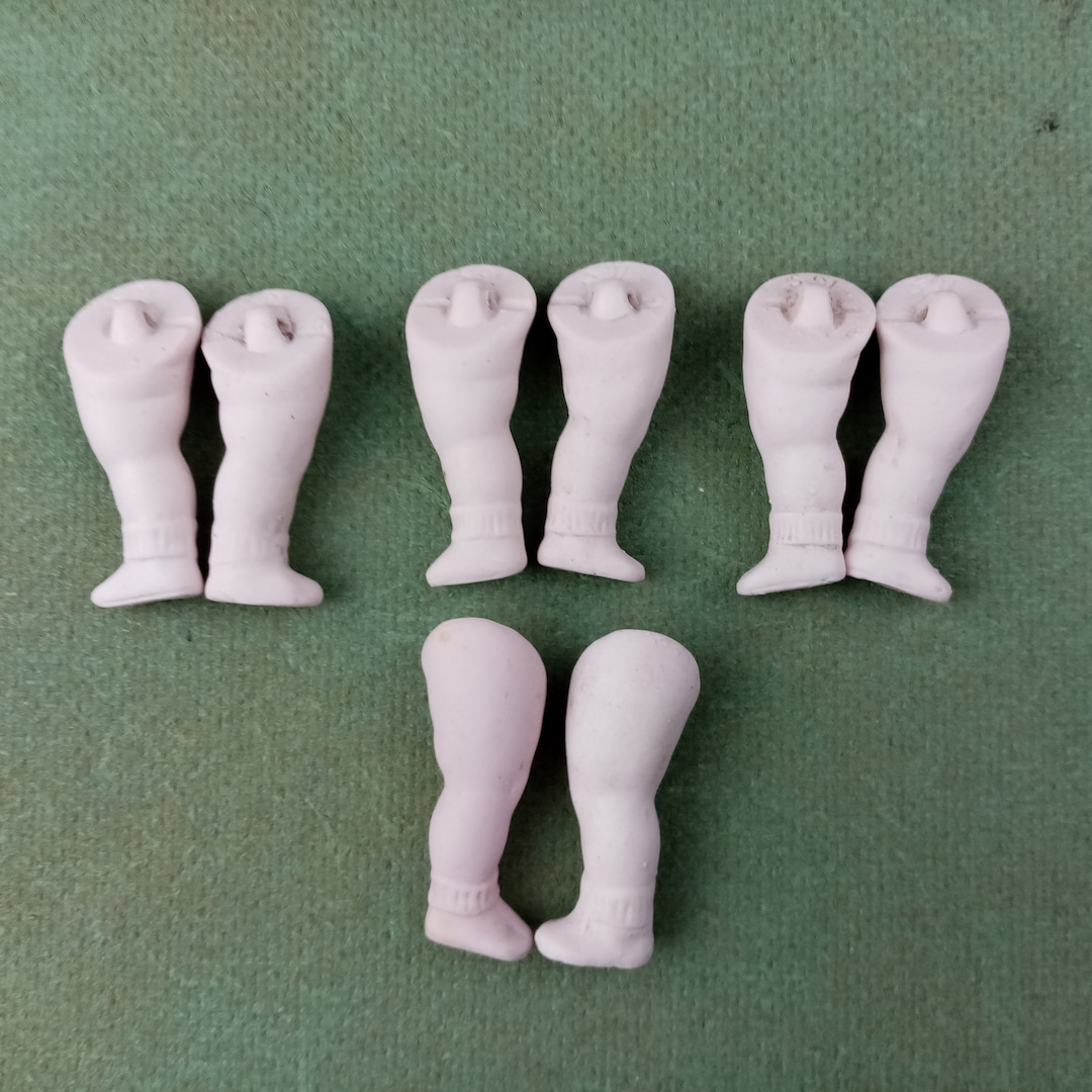 Antique Porcelain Dollhouse Doll Legs, 4 Pairs, Replacement Doll Parts ...