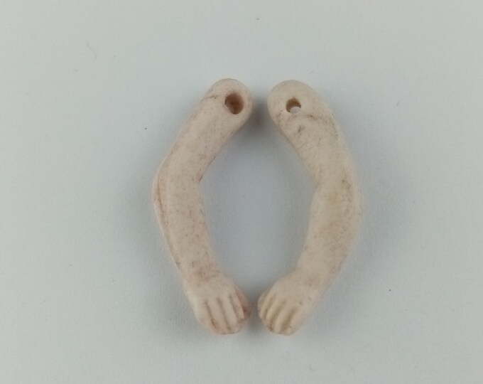 Antique Porcelain Doll Arms, Dollhouse Doll Arms, All Bisque Doll Arms ...