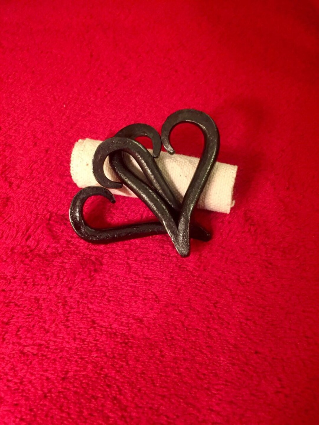 Handforged Linked Hearts Welded - Etsy