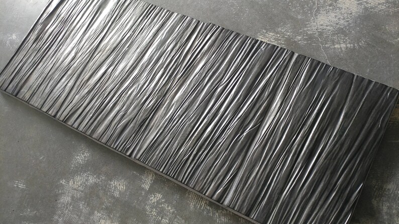 6x10 Rippled Field Tiles in Graphite Matte - Etsy