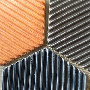 Corrugated Hexagon Tiles 5.5 Made to Order Any Color - Etsy