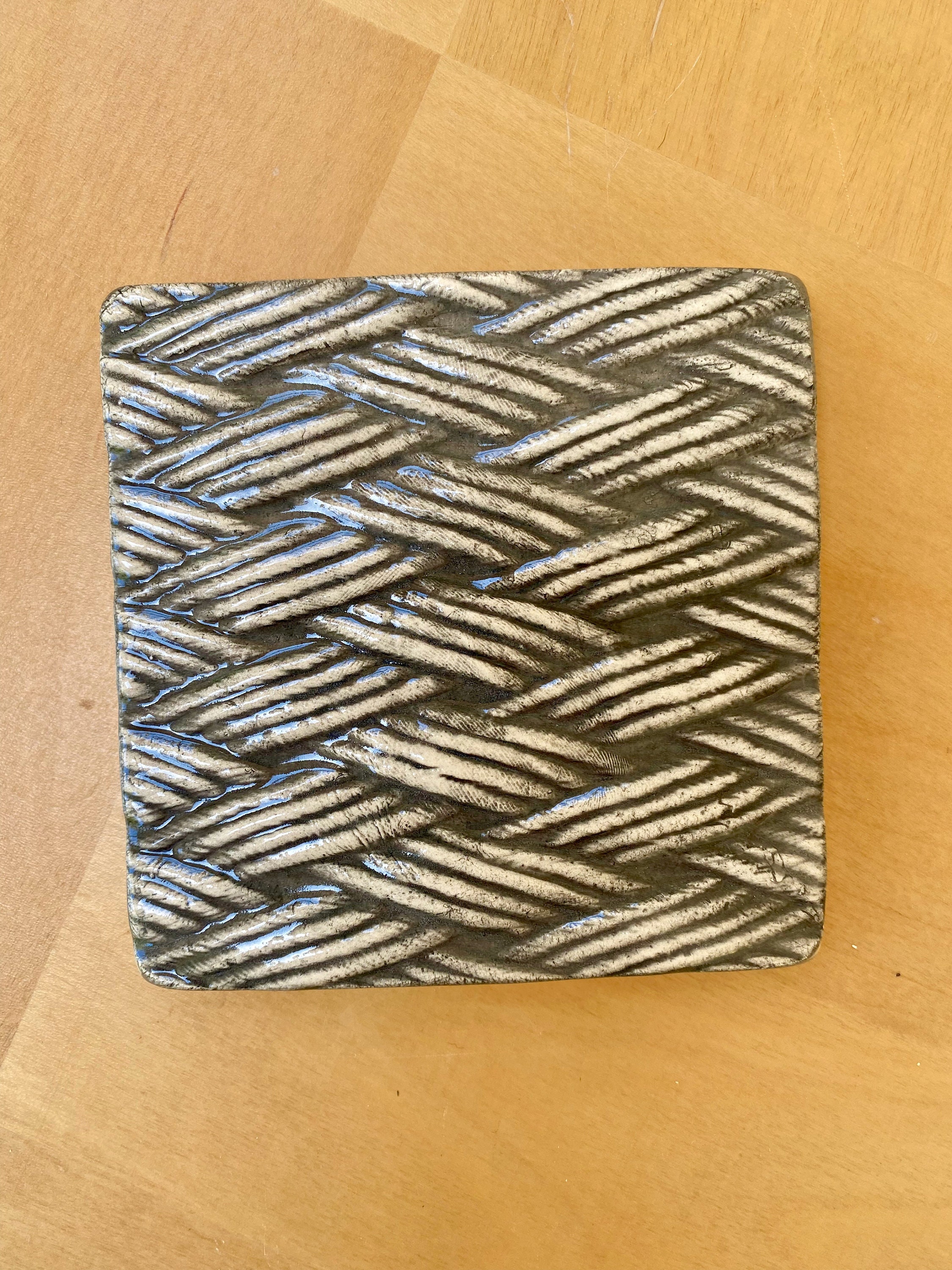 Black White 4x4 Inch Cable Knit Tiles 56 in Stock - Etsy