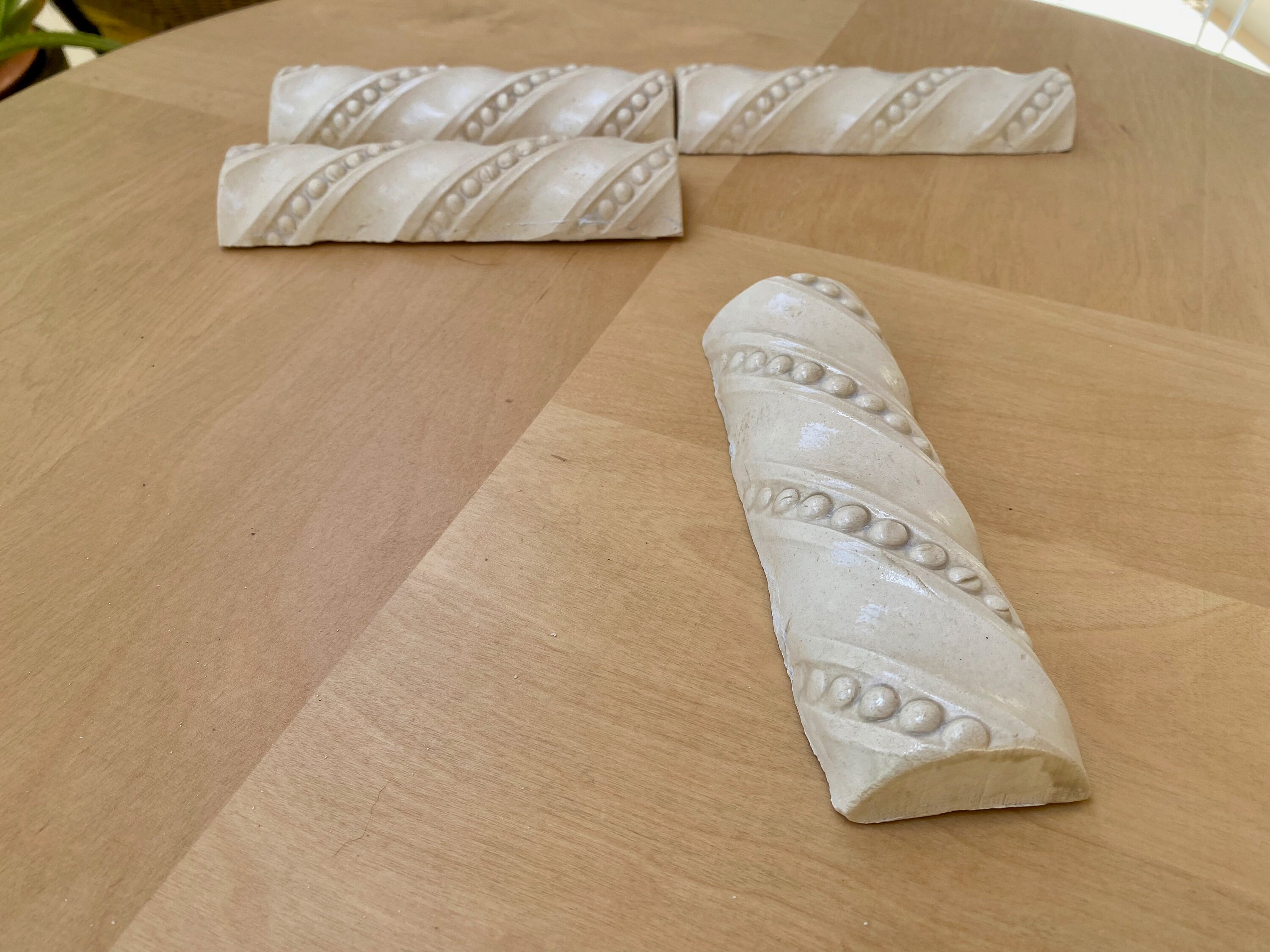 Cream Beaded Twist 6x2 Inch Trim Tiles 100 in Stock - Etsy