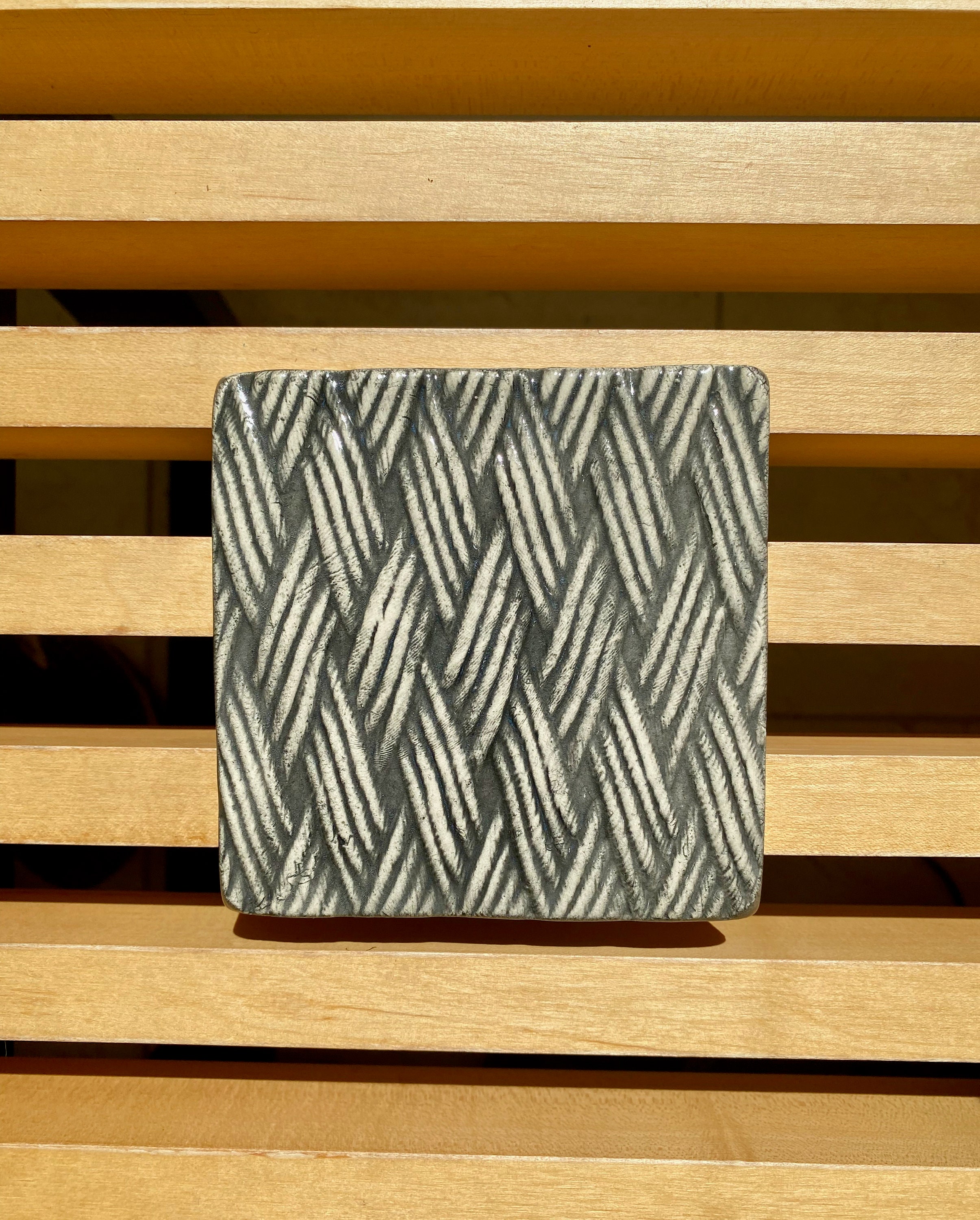 Black White 4x4 Inch Cable Knit Tiles 56 in Stock - Etsy