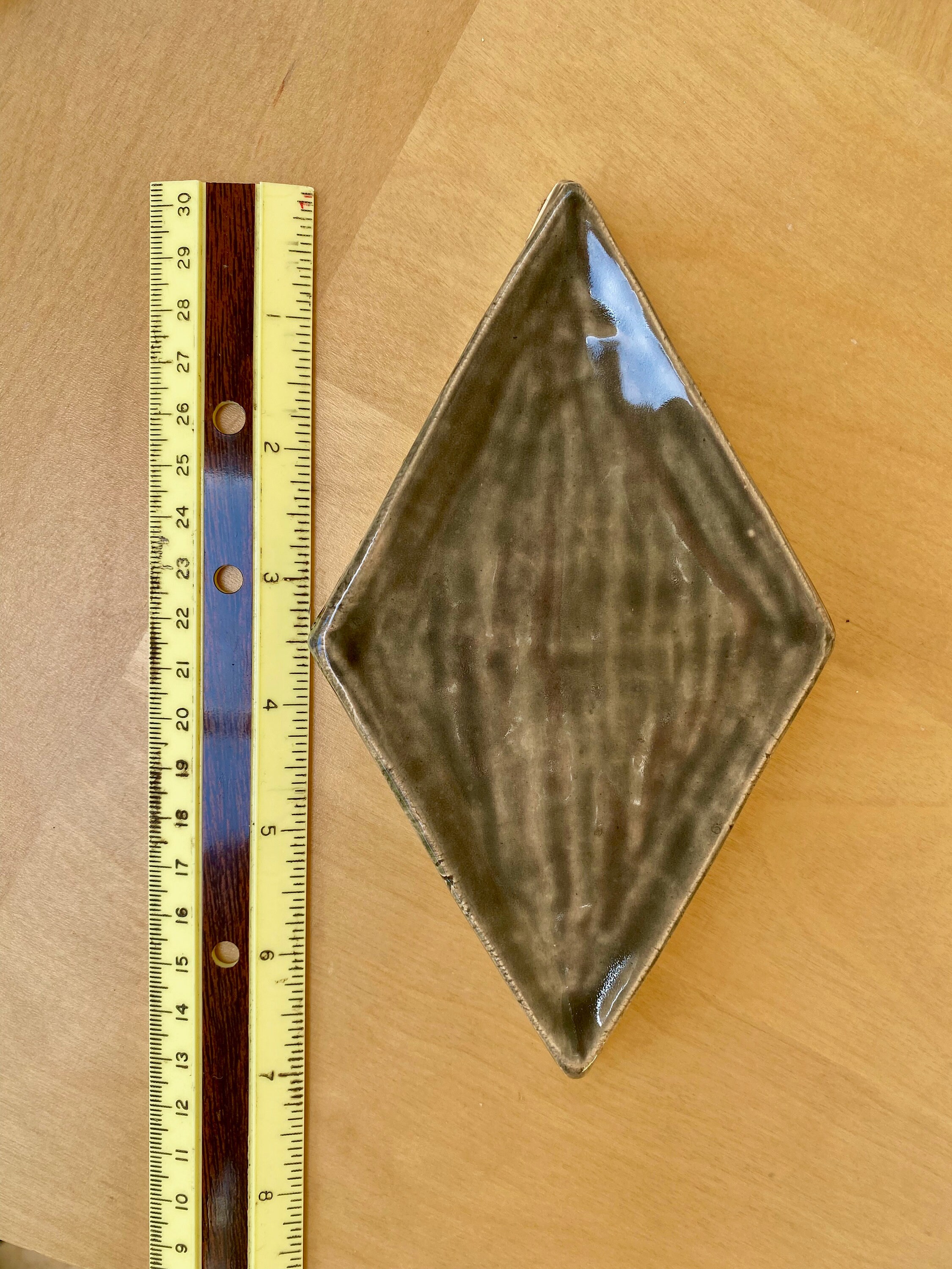 Concave 4x7 Inch Diamond Tiles in Warm Glossy Brown 220 in - Etsy