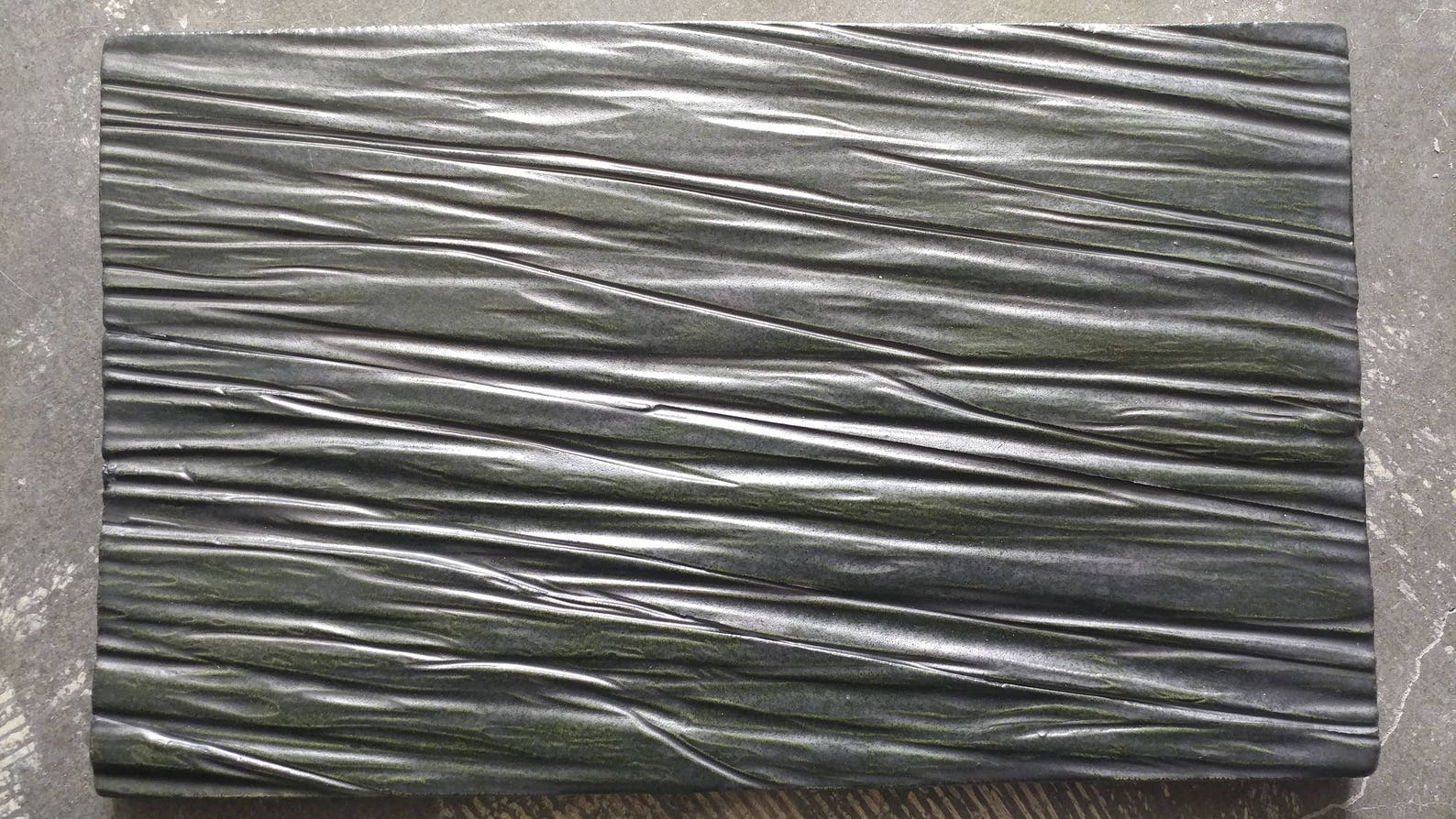 6x10 Rippled Field Tiles in Graphite Matte - Etsy