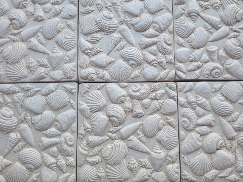 Sea Life Deco Set 6x6 Seashells and 2x2 Shell Handmade - Etsy