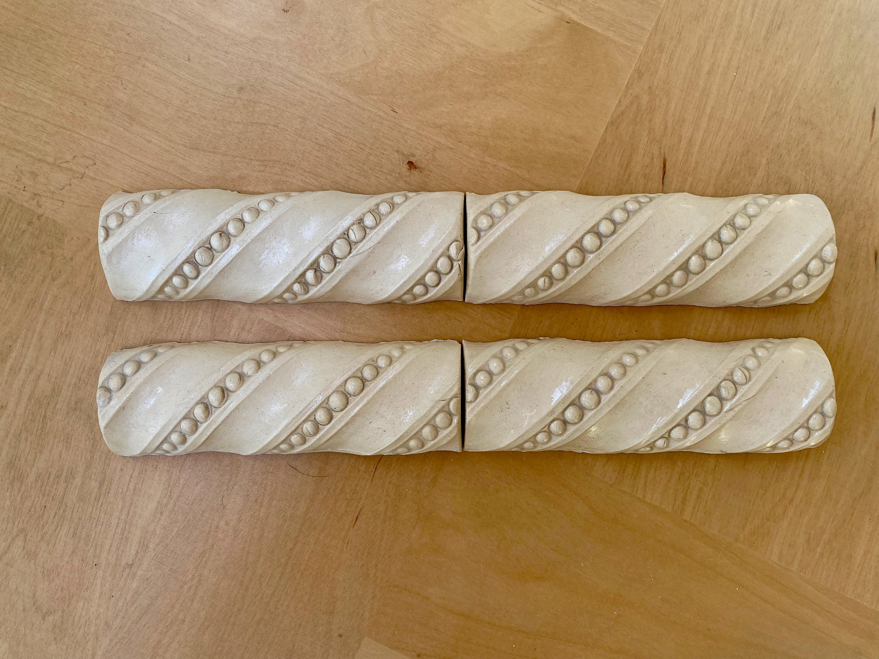 Cream Beaded Twist 6x2 Inch Trim Tiles 100 in Stock - Etsy