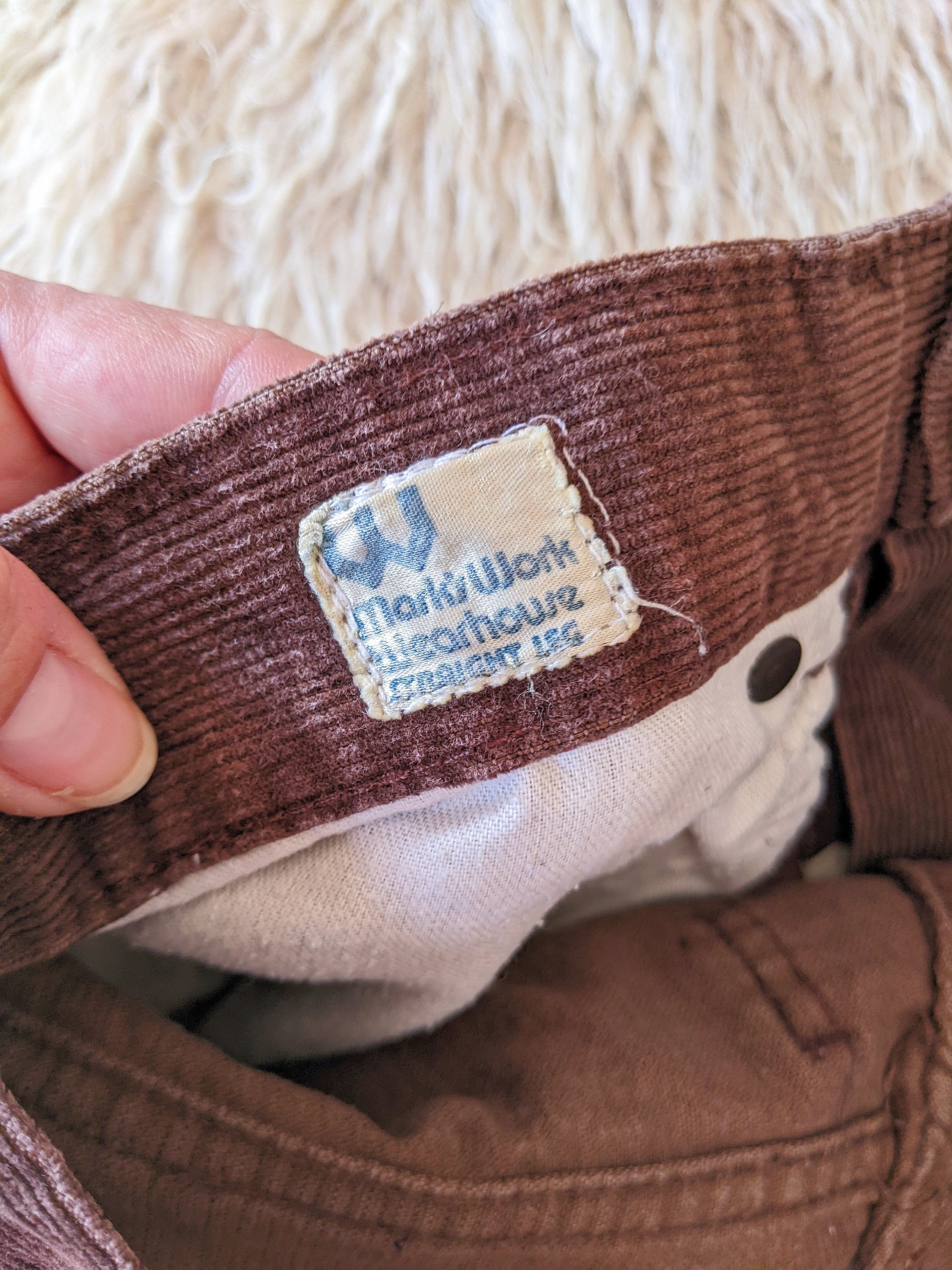 Bruine corduroy broek vintage jaren 70 - Etsy Nederland
