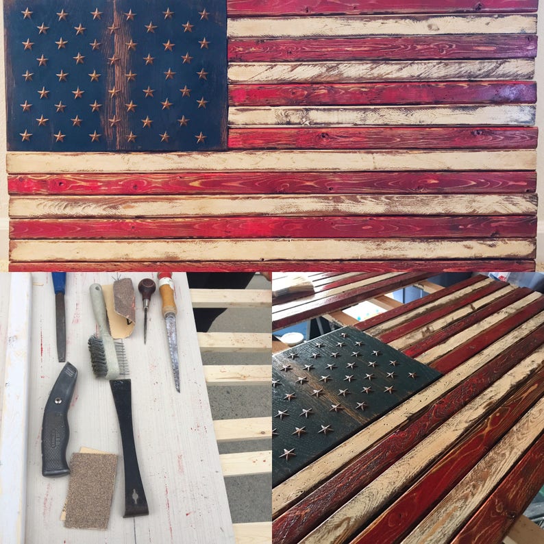 Raggedy Old Flag - 3 Ft - Etsy
