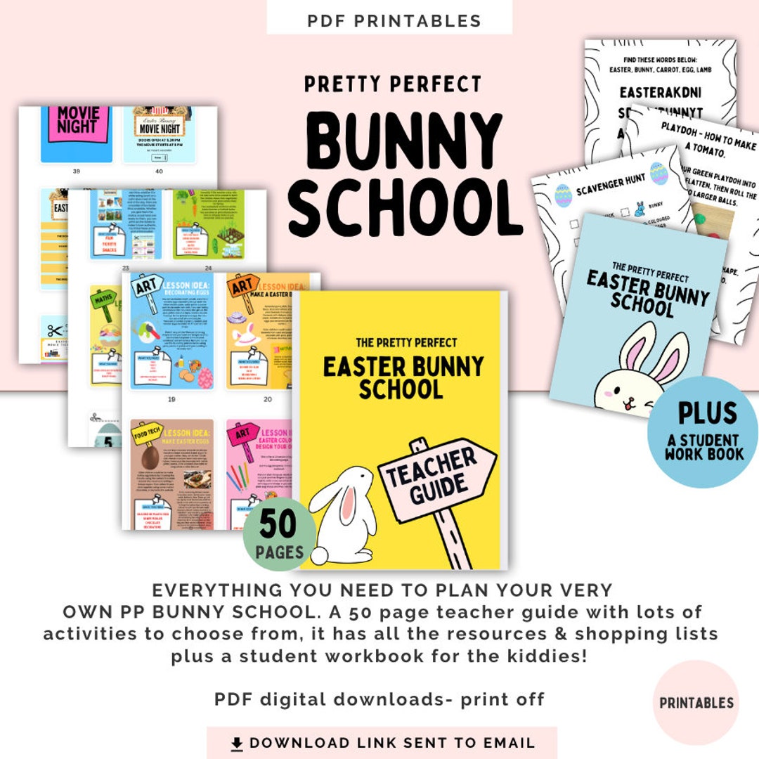 Easter Bunny School (digital), Easter Kids Workbook, Easter Activities ...