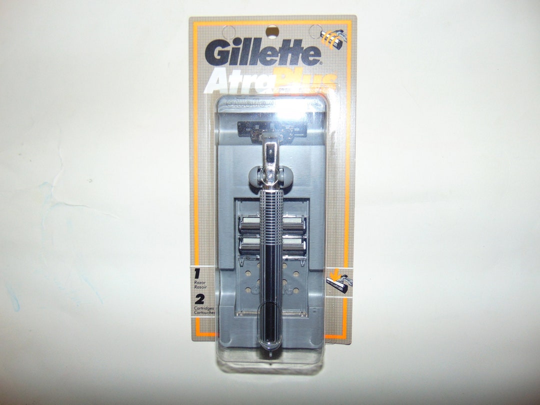 Atra Plus Metal Handle Razor With 2 Atra Plus Cartridges. Made in USA ...