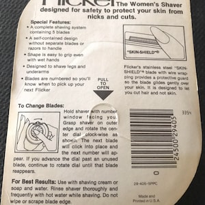 Vintage Flicker Women's Shaver Razor - Etsy