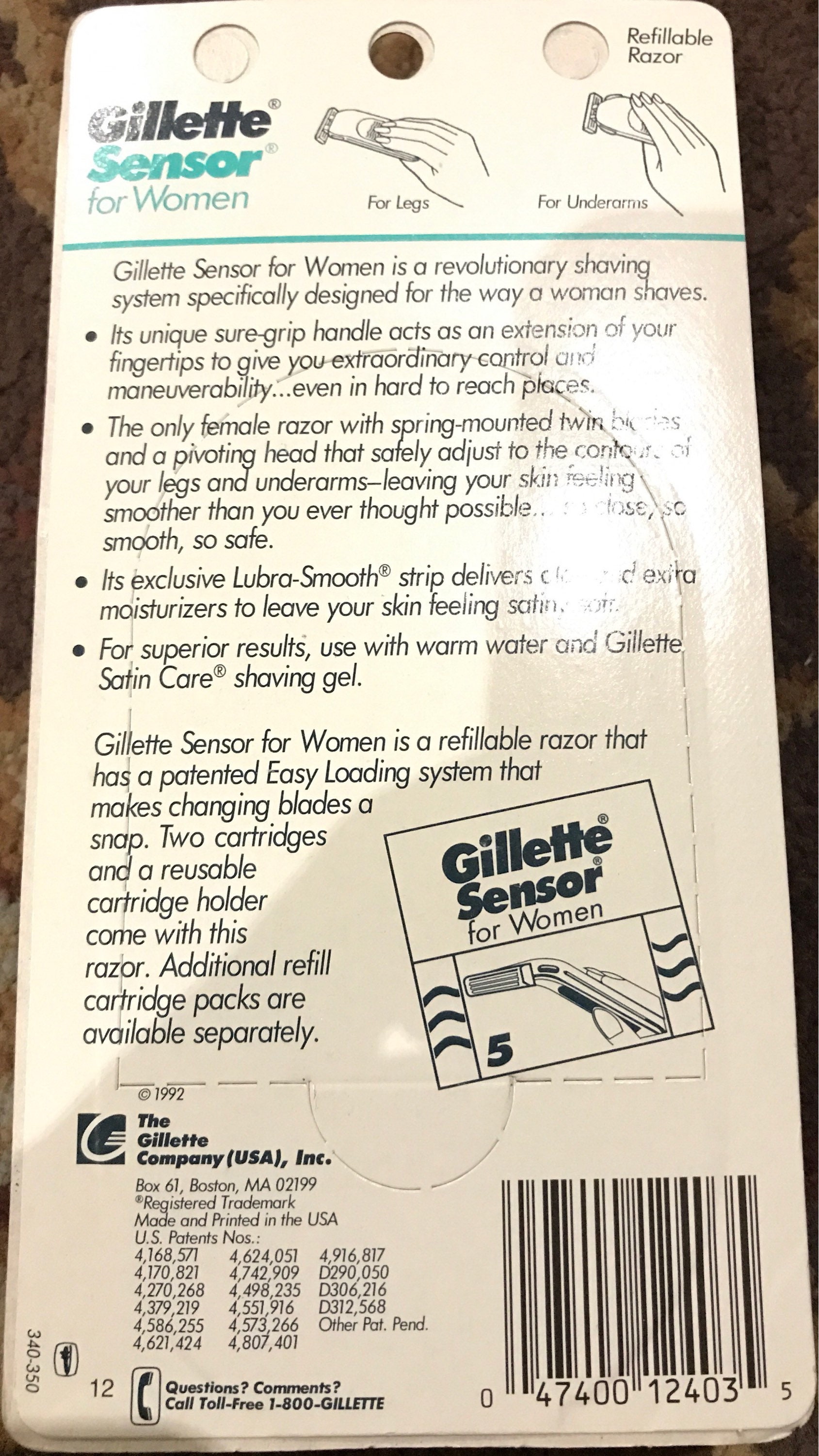 Gillette Sensor for Women Razor Handle - Made in USA - 1992 ...