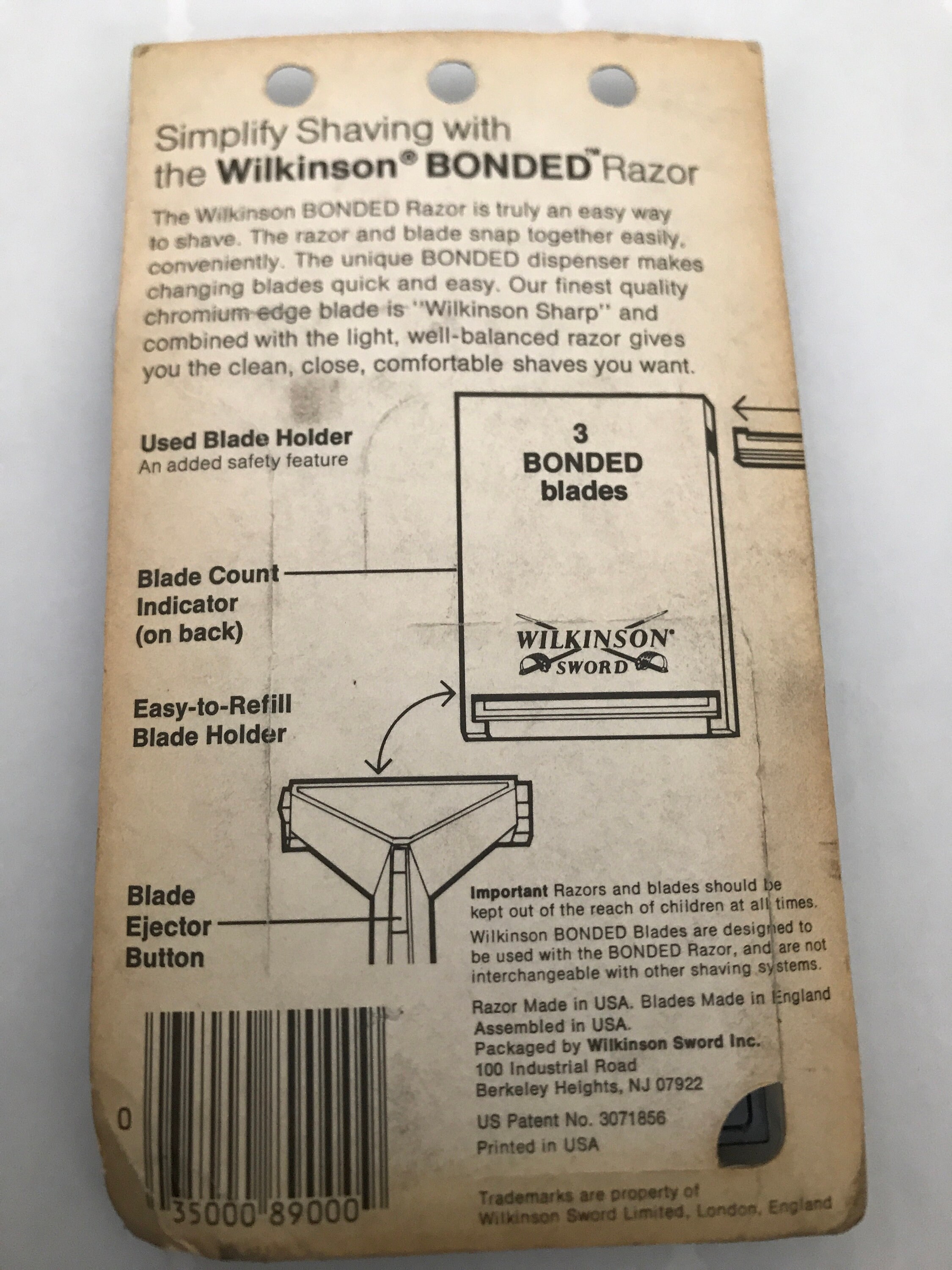 Wilkinson Sword Bonded Razor Handle With 3 Blades - Etsy