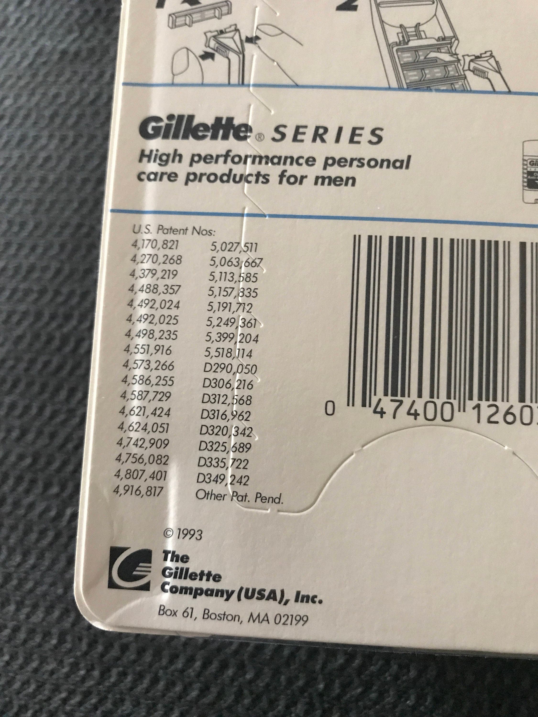 Gillette Sensor Excel Men's Razor - Made in USA - 1993 - Etsy