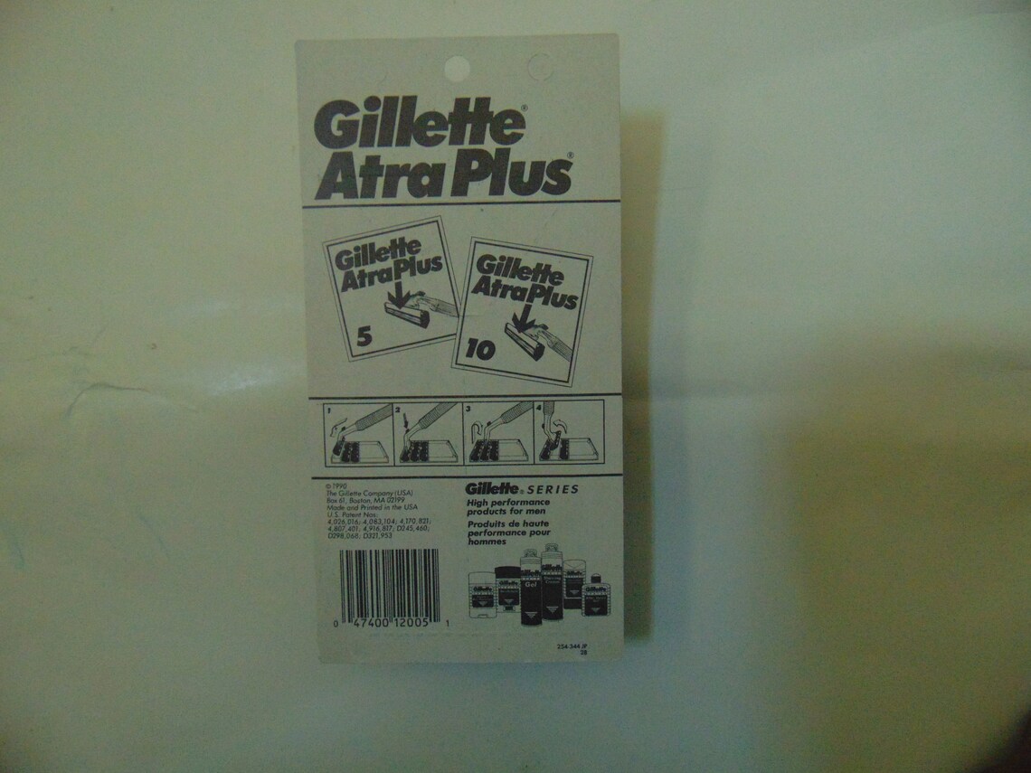 Atra Plus Metal Handle Razor With 2 Atra Plus Cartridges. Made in USA ...