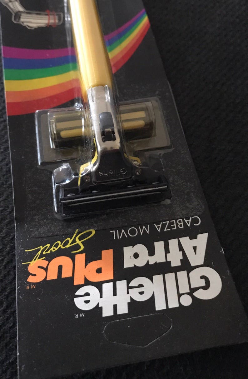 Gillette Atra Sport Plus Razor Handle - YELLOW - Etsy