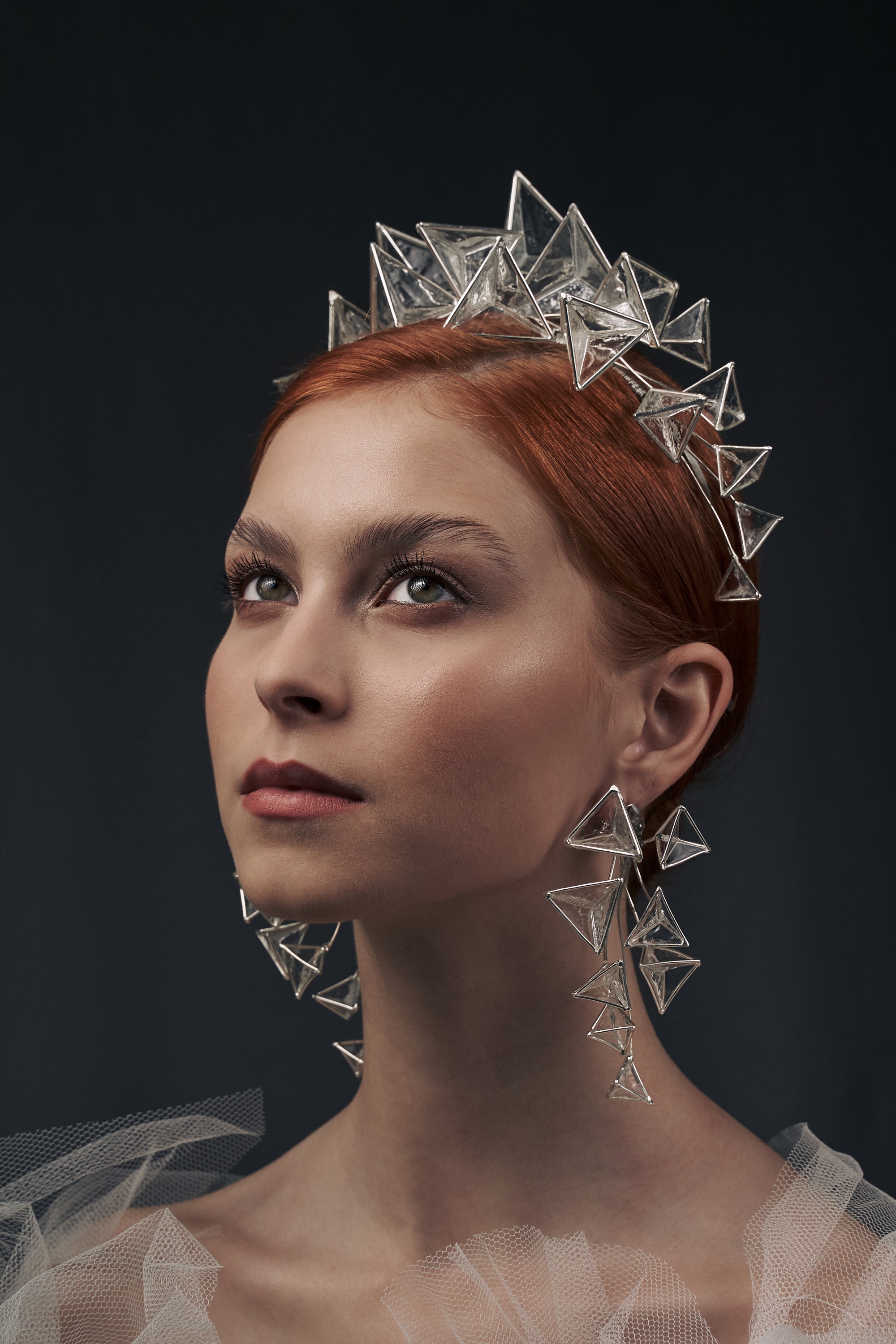 Architect Jewelry Geometric Triangle Headpiece, Triangle Crown ...