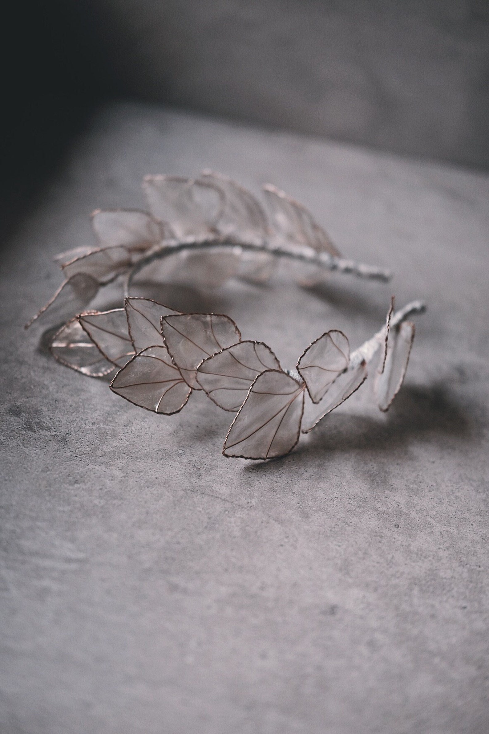 Rose Leaves Helen Crown, Bridal Leaf Crown, White Petal Crown, Helen ...