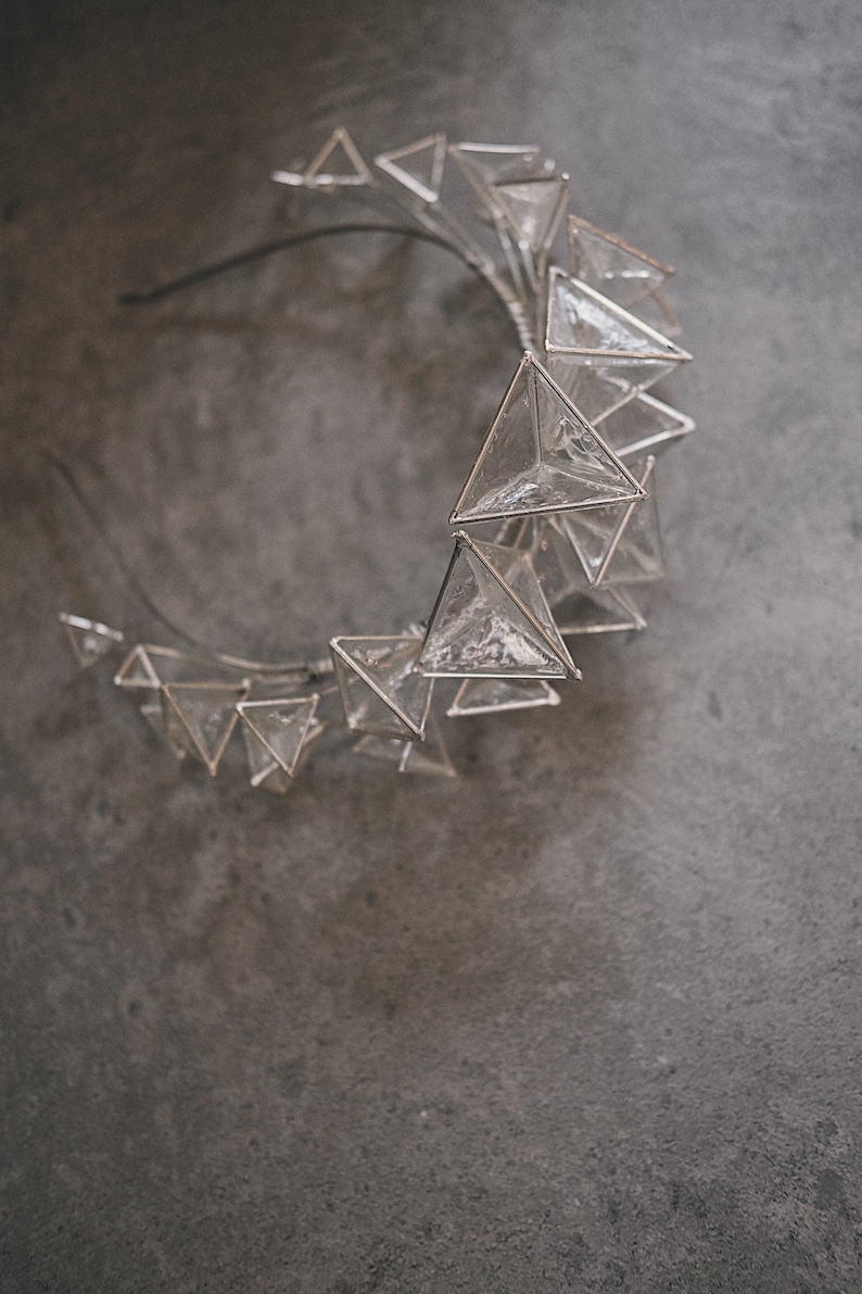 Architect Jewelry Geometric Triangle Headpiece, Triangle Crown ...