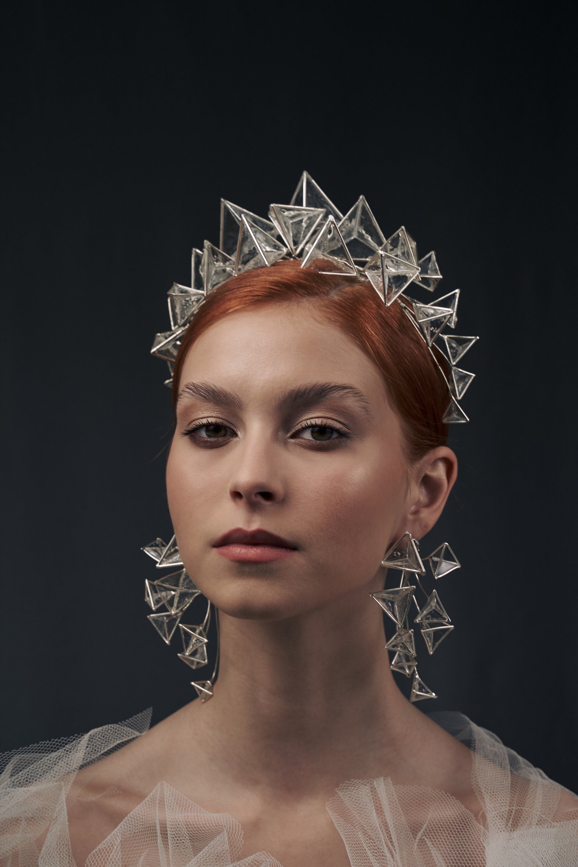 Architect Jewelry Geometric Triangle Headpiece, Triangle Crown ...