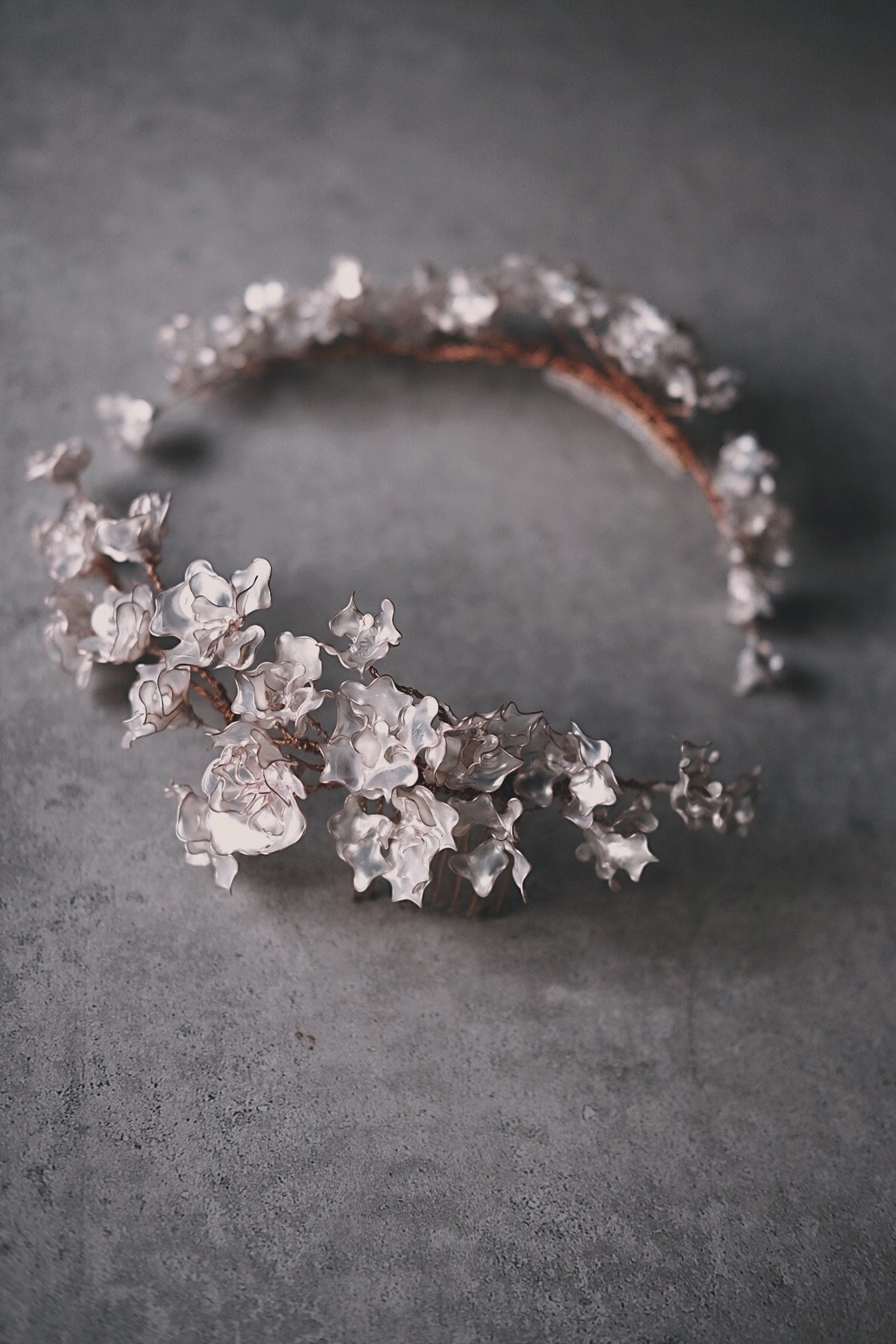 Carnation Floral Hair Comb, Flower Hair Comb, Rose Wedding Headpiece ...