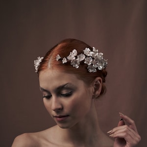 Carnation Floral Hair Comb, Flower Hair Comb, Rose Wedding Headpiece ...