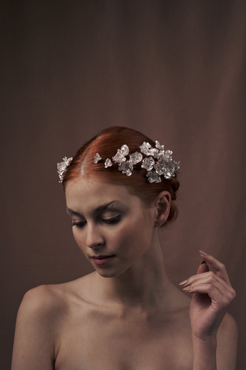 Carnation Floral Hair Comb, Flower Hair Comb, Rose Wedding Headpiece ...