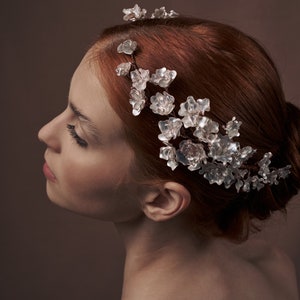 Carnation Floral Hair Comb, Flower Hair Comb, Rose Wedding Headpiece ...