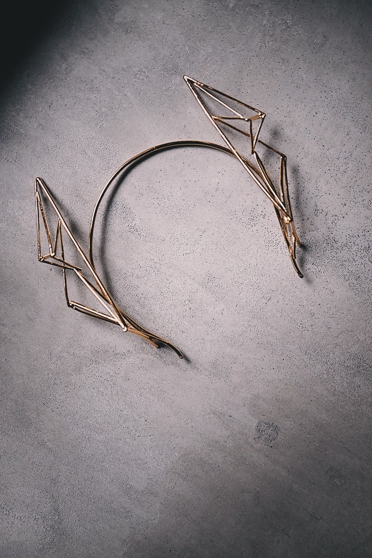 Cat Headpiece Gold Goddes Crown Geometric Crown Geometric - Etsy