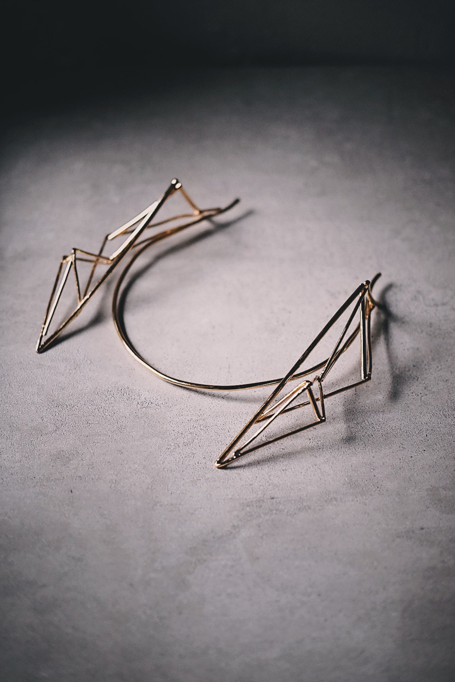 Cat Headpiece Gold Goddes Crown Geometric Crown Geometric - Etsy