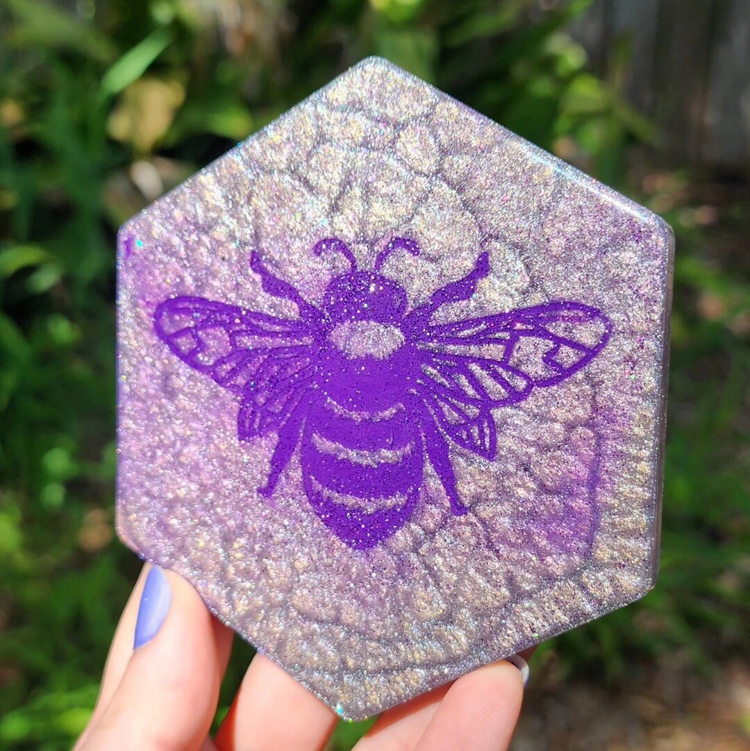 Bee Honeycomb Coasters - READY TO SHIP - Hexagon Coasters, Kitchen ...