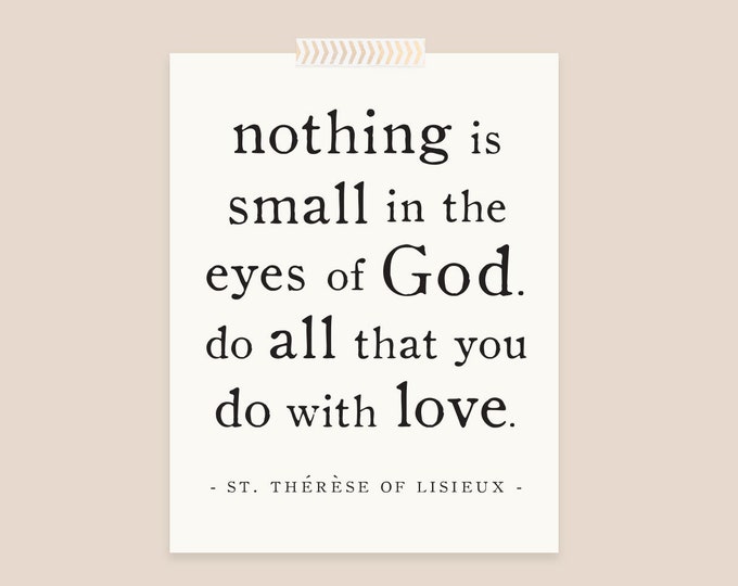 St. Therese of Lisieux Print, St. Therese of Lisieux Quote, Saint ...