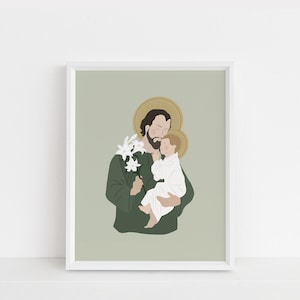 St. Joseph 8x10 Print, St. Joseph Print, Saint Joseph Art, Year of St ...