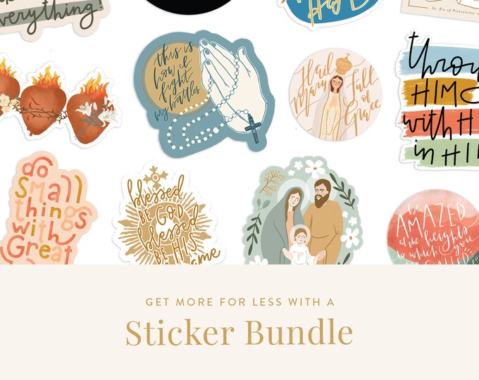 Build Your Own Sticker Bundle, Catholic Stickers, Saint Stickers ...