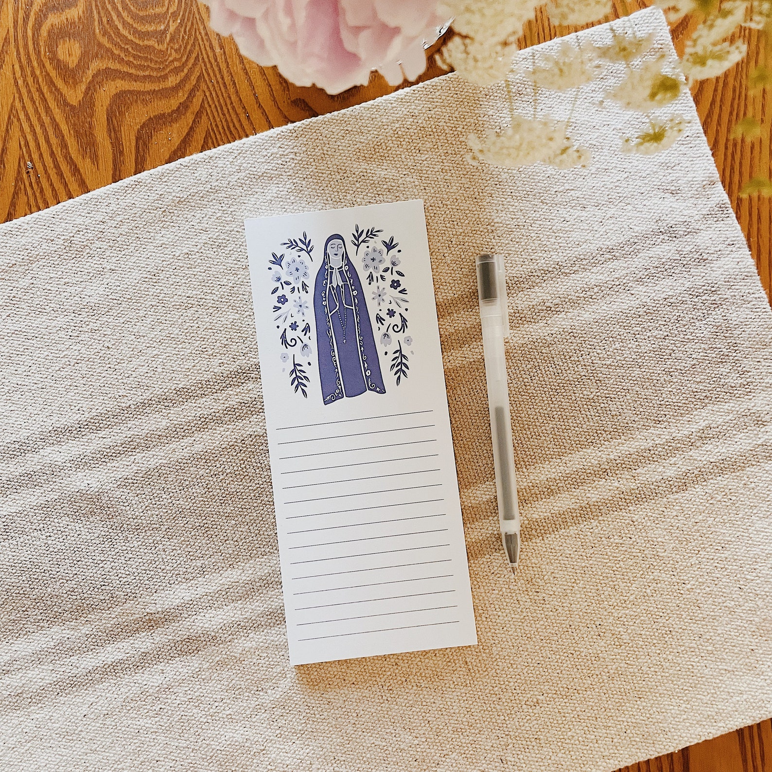 Marian Notepad Marian Stationery Catholic Notepad Catholic - Etsy