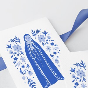 Marian Notecard, Blessed Mother Card, Marian Gift, Virgin Mary Card ...