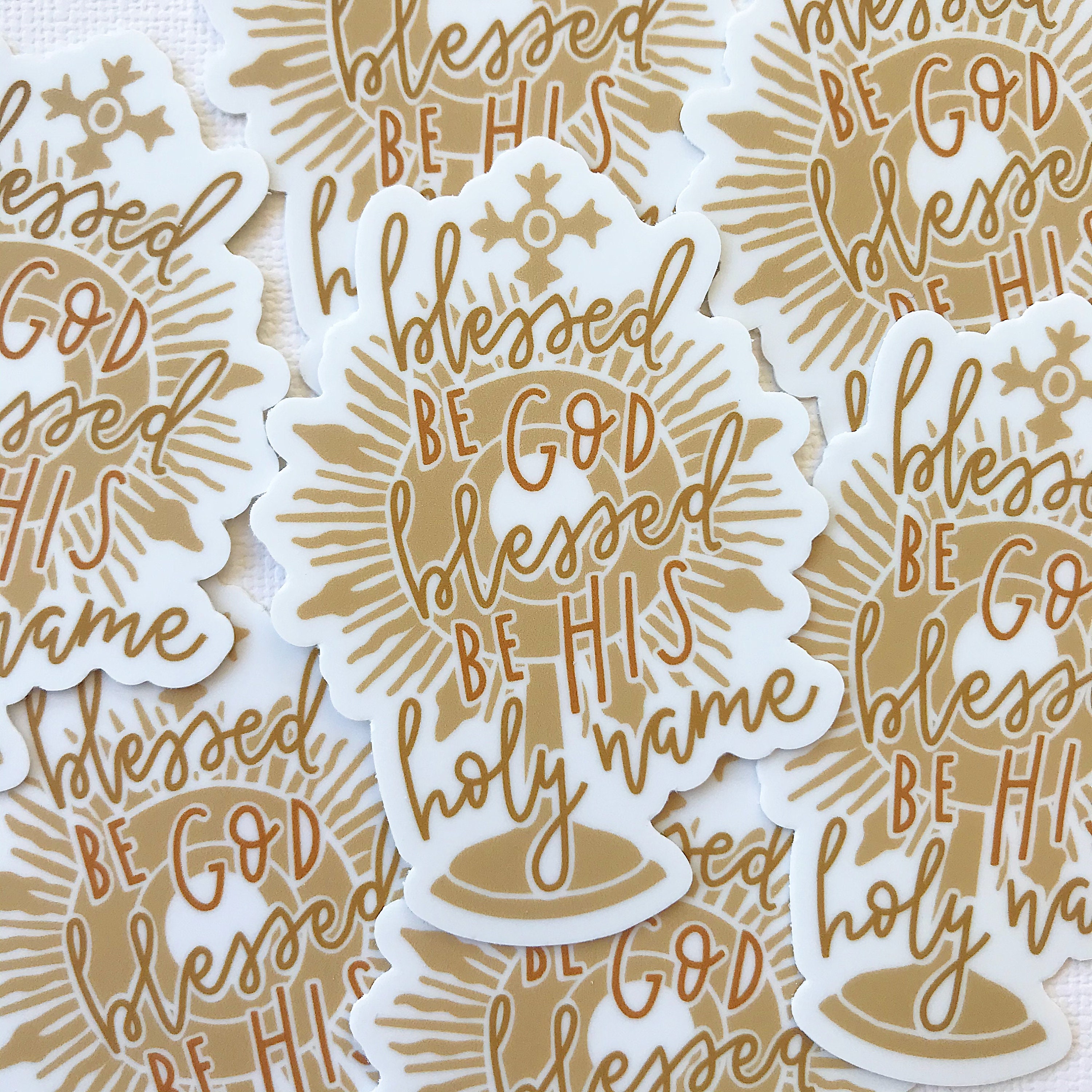 Blessed Be God Sticker Divine Praises Decal Adoration - Etsy