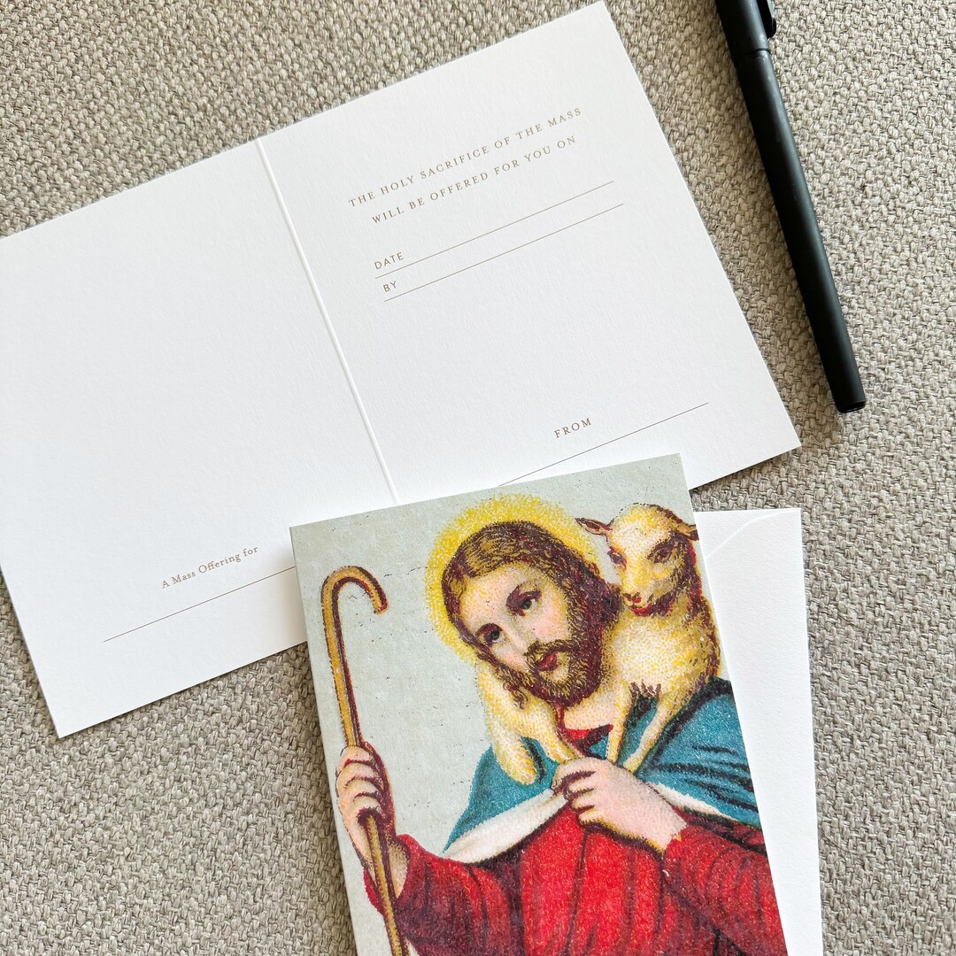 Mass Offering Card, Mass Card, Catholic Cards, Catholic Sympathy Card ...