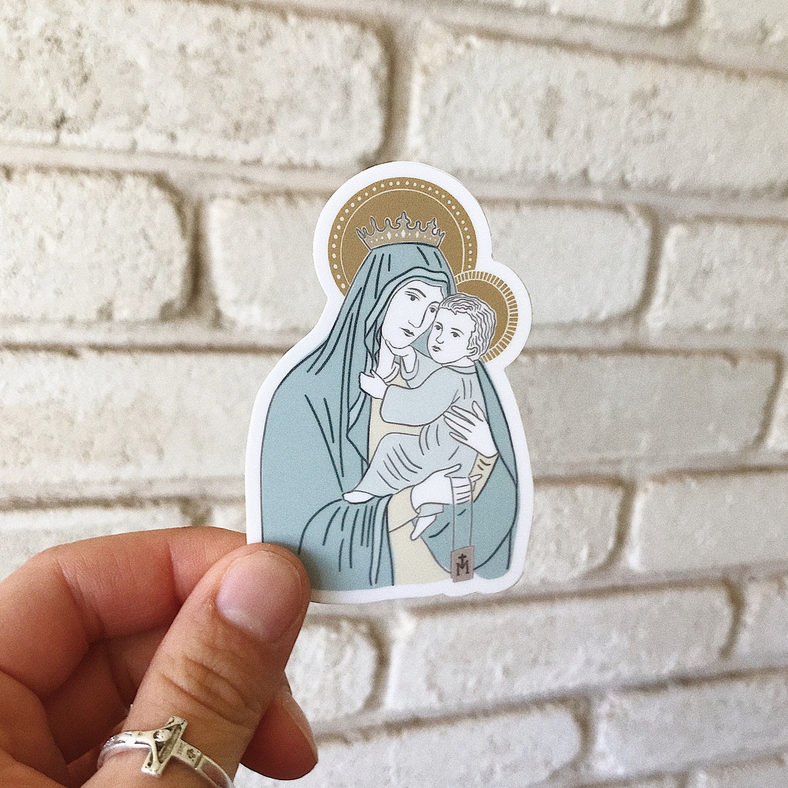 Our Lady of Mt. Carmel Sticker, Mary Sticker, Blessed Mother Sticker ...