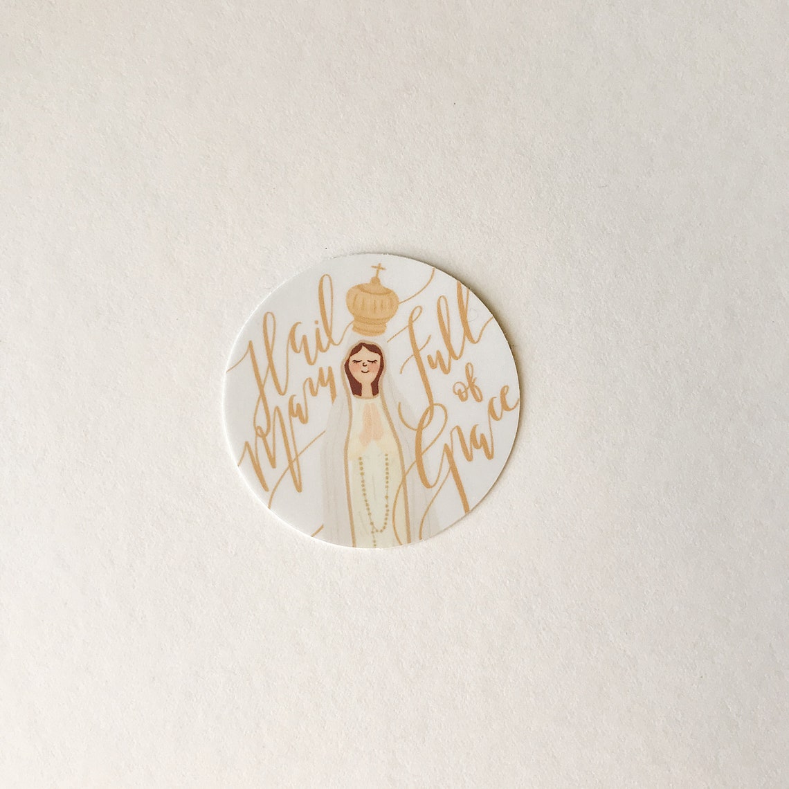 Our Lady of Fatima Sticker Hail Mary Sticker Marian Sticker - Etsy