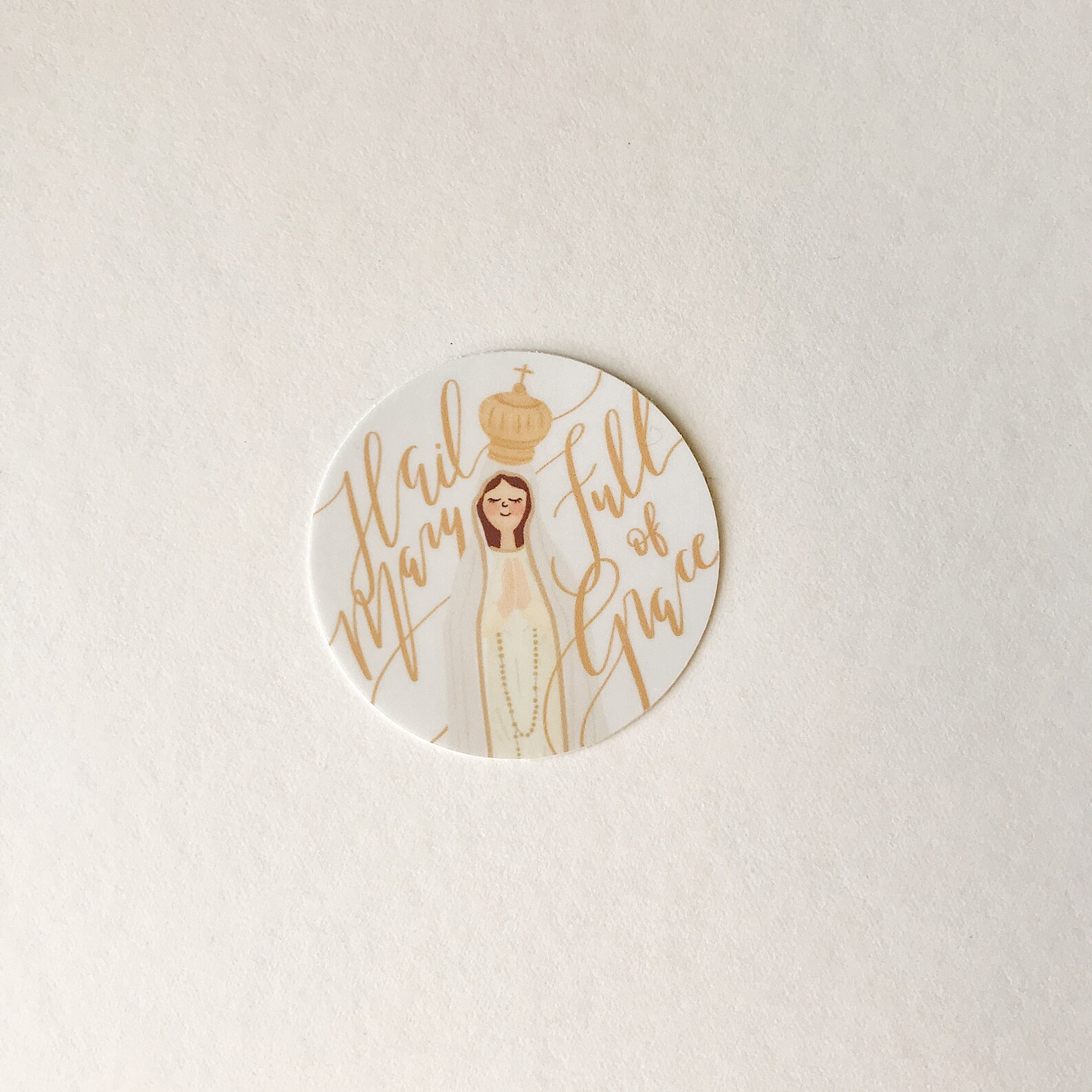 Our Lady of Fatima Sticker Hail Mary Sticker Marian Sticker - Etsy