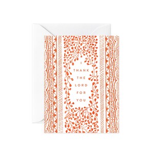 I Thank the Lord for You Card, Christian Thank You Card, Catholic Thank ...