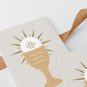 First Holy Communion Card, Catholic First Communion Gift, Ordination ...